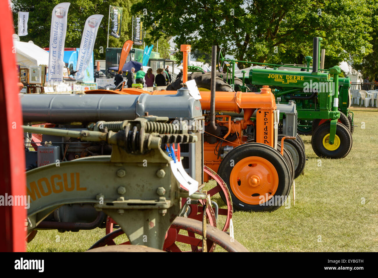 Vintage tractors on display at the Suffolk Show Stock Photo - Alamy