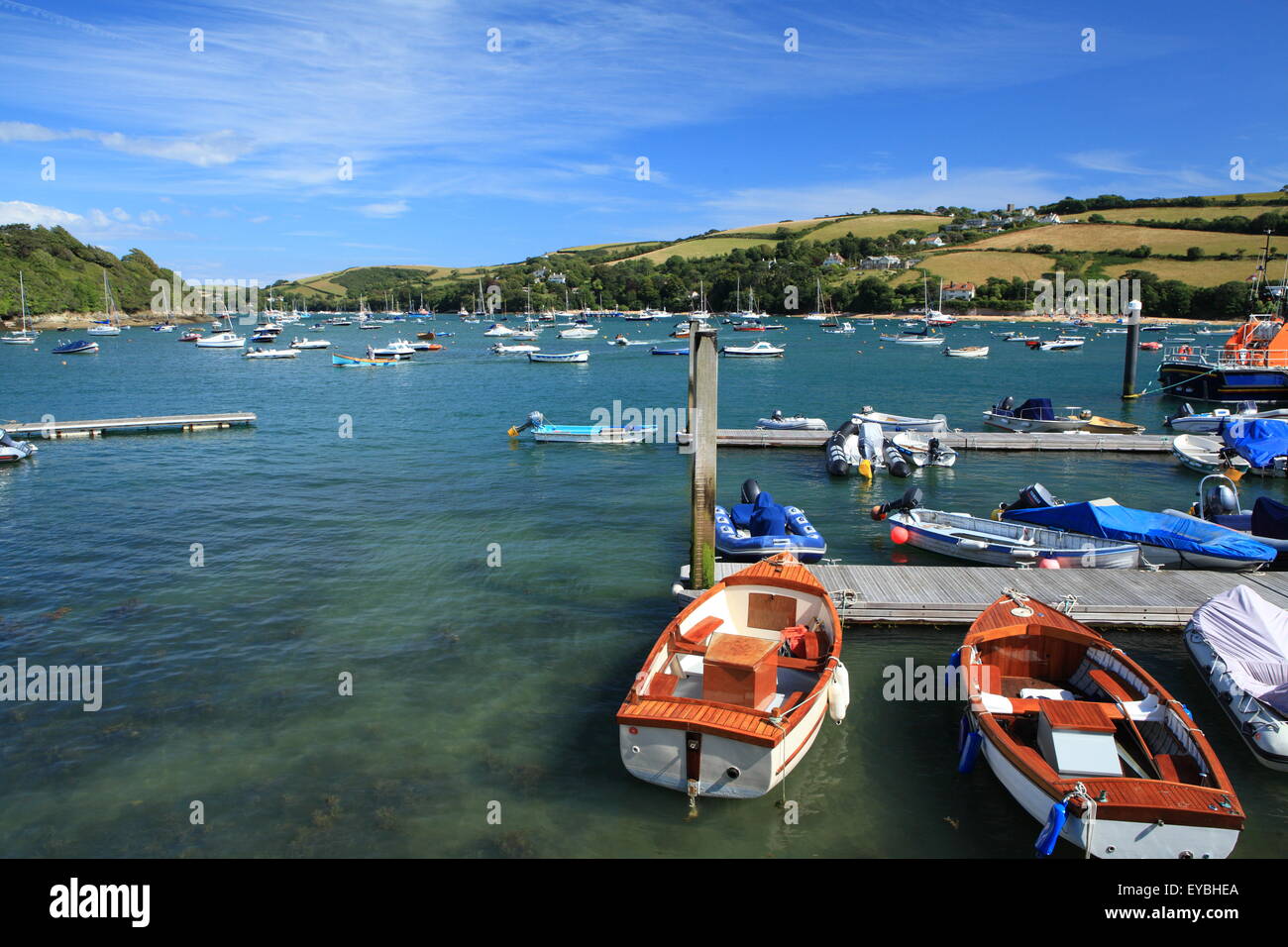 Salcombe, sunny summers day, Devon, England, UK Stock Photo - Alamy