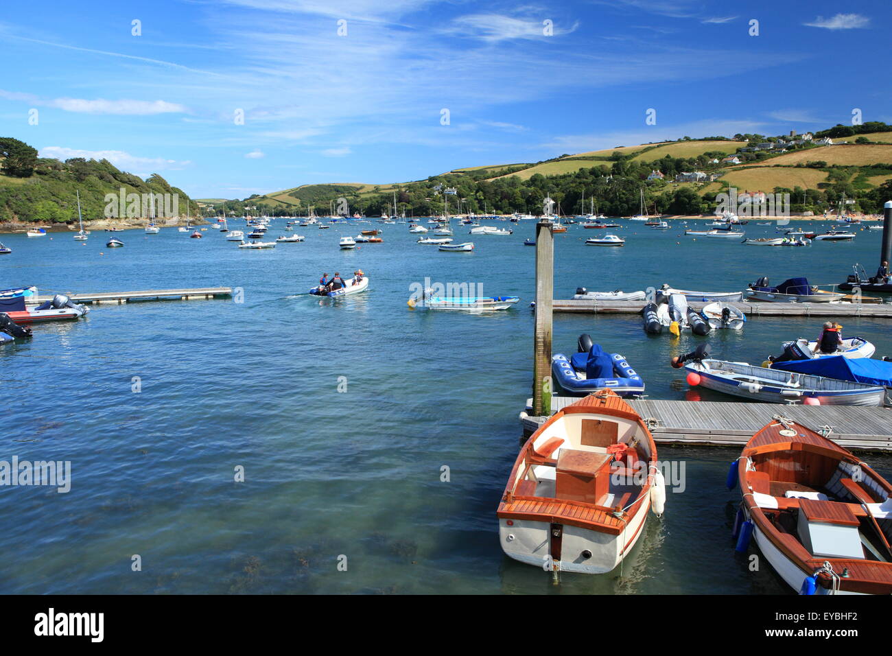 Salcombe, sunny summers day, Devon, England, UK Stock Photo - Alamy
