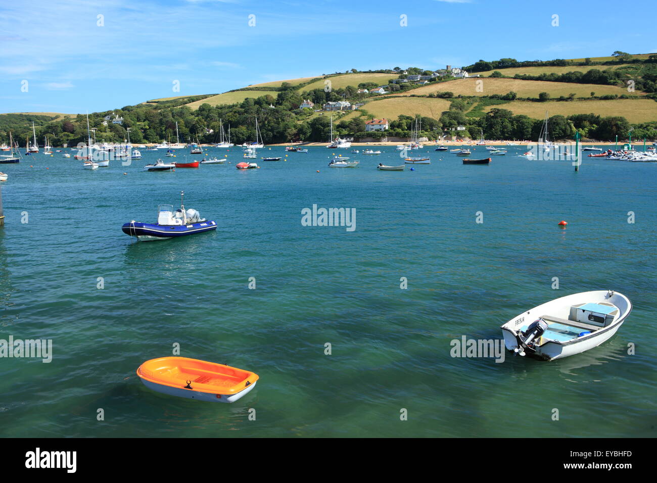 Salcombe, sunny summers day, Devon, England, UK Stock Photo - Alamy