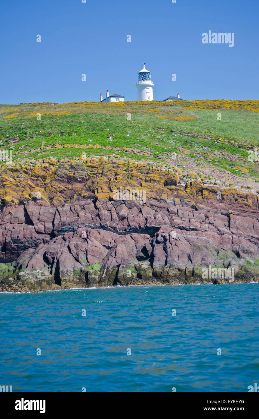 The Caldey Island Lighthouse Stock Photo - Alamy