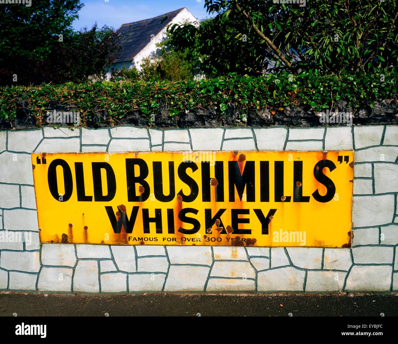 Sign to a distillery established in the 17th century hi-res stock ...
