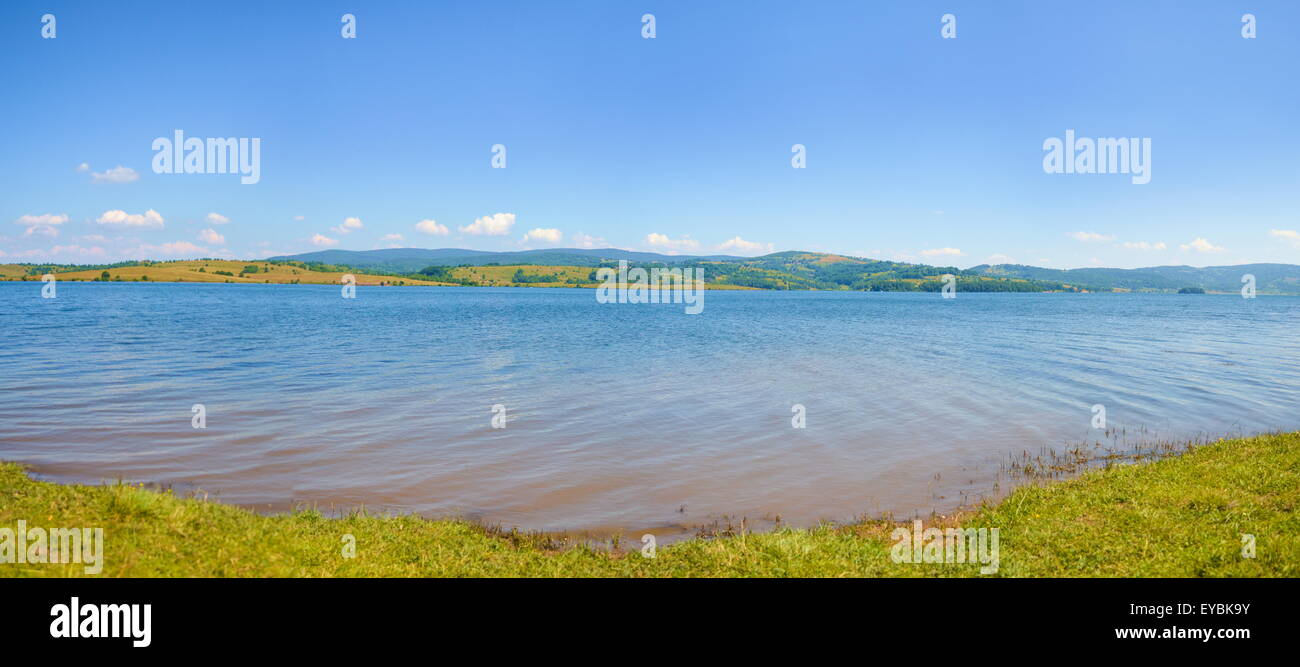 Peaceful panoramic landscape view lake hi-res stock photography and ...