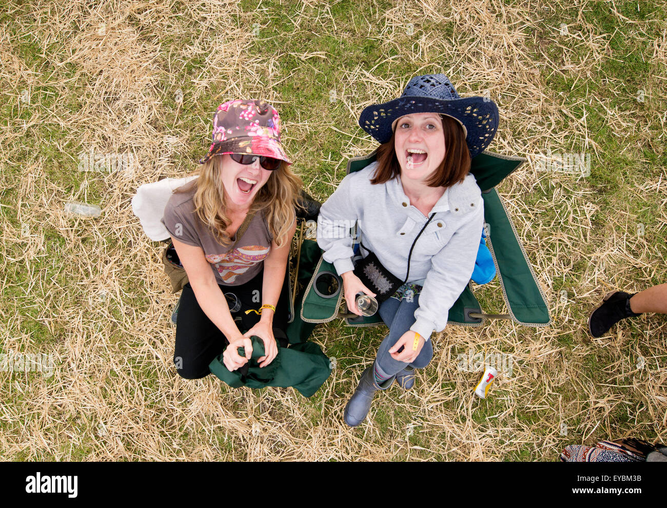 Festival goers at the Wickerman festival at Dundrennan on July 25, 2015 ...