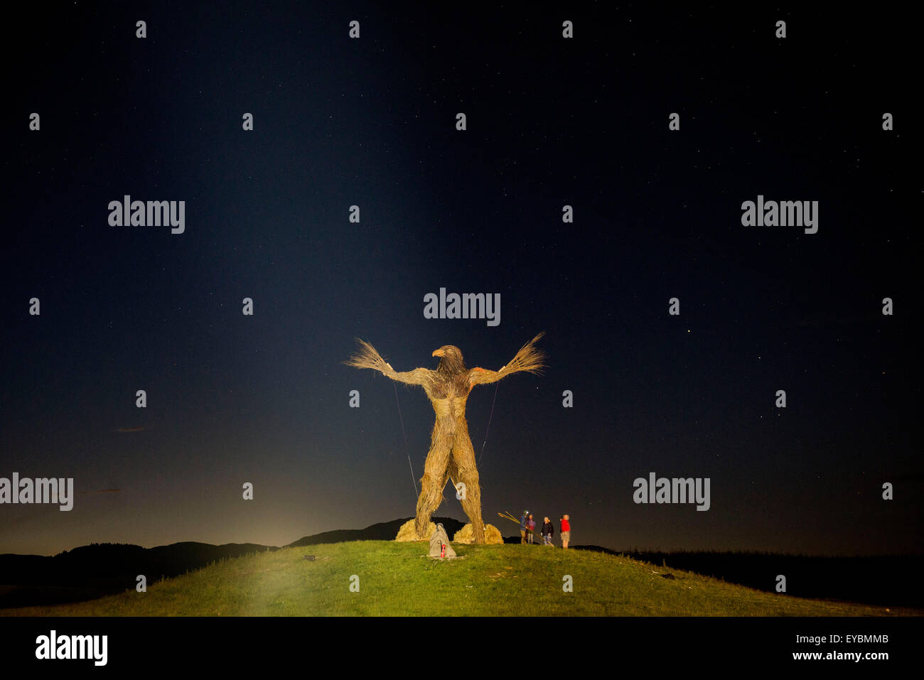 The Wickerman situated on top of the Wickerman festival site, the ...