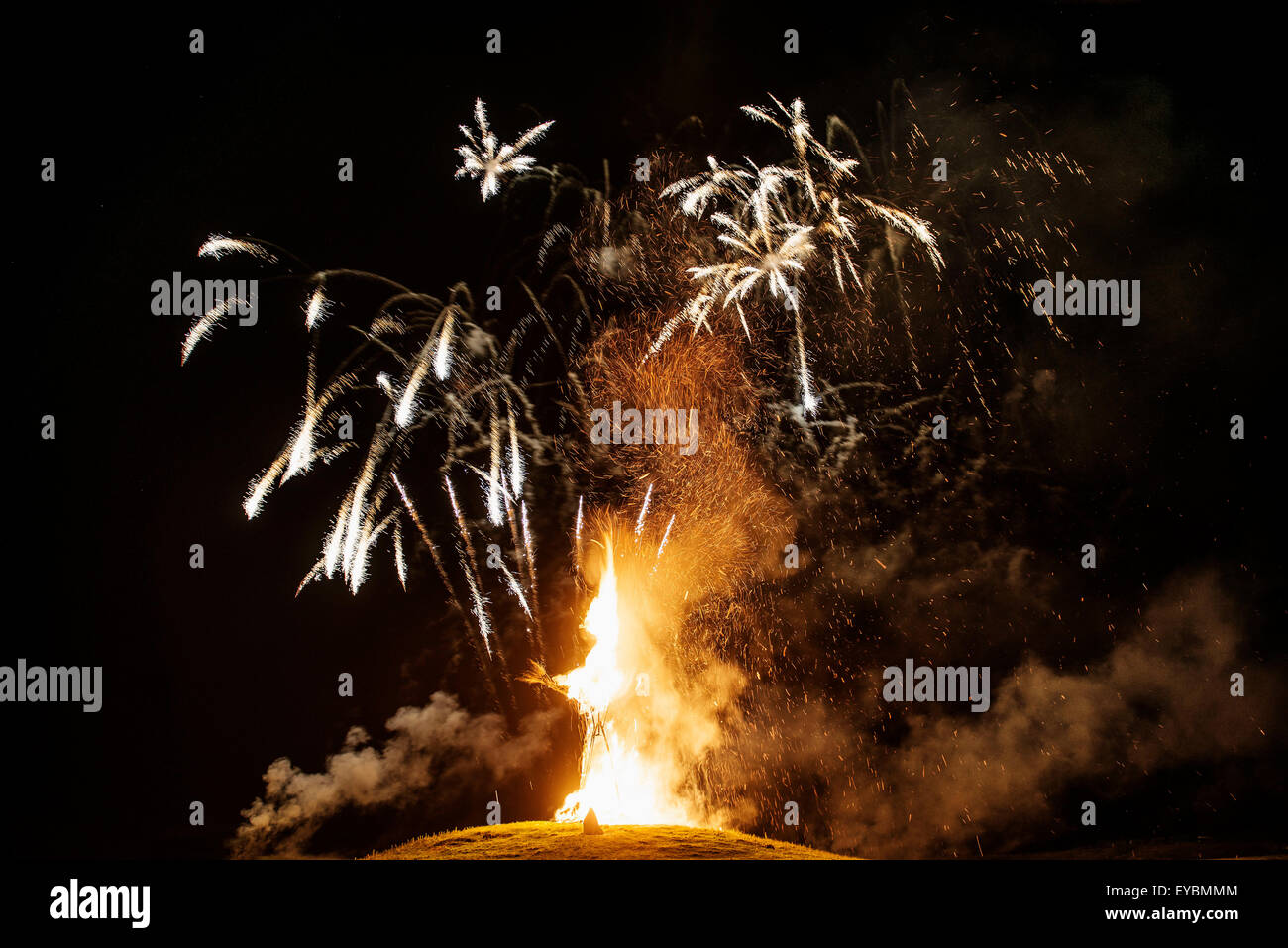 The Wickerman situated on top of the Wickerman festival site, the ...