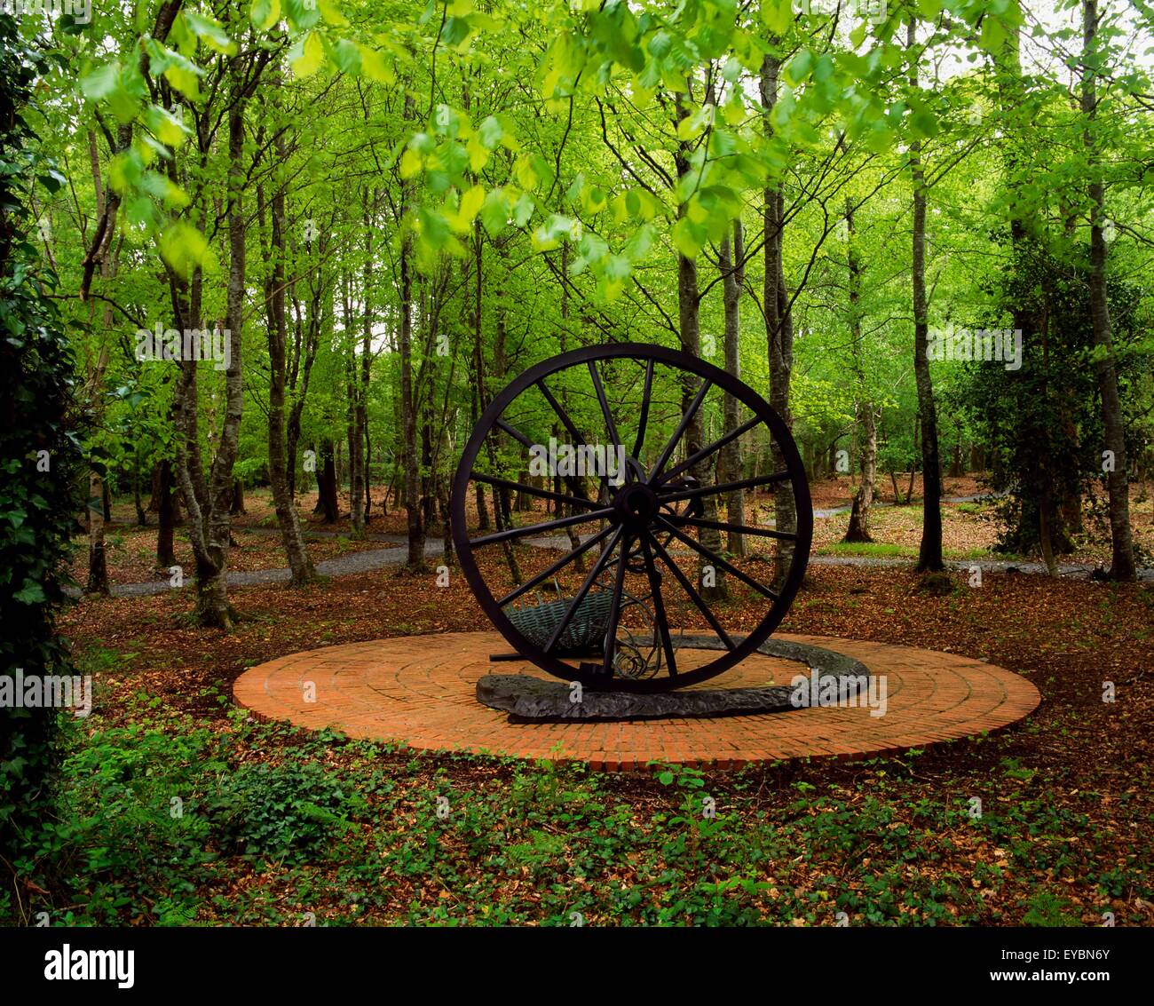 Kilfane Glen, Co Kilkenny, Ireland; Sculpture In The Woods Stock Photo ...