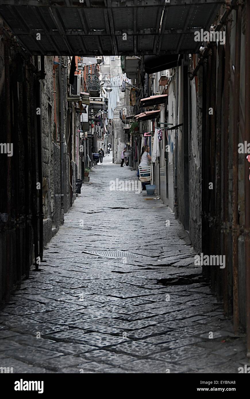 Back alley in naples italy hi-res stock photography and images - Alamy