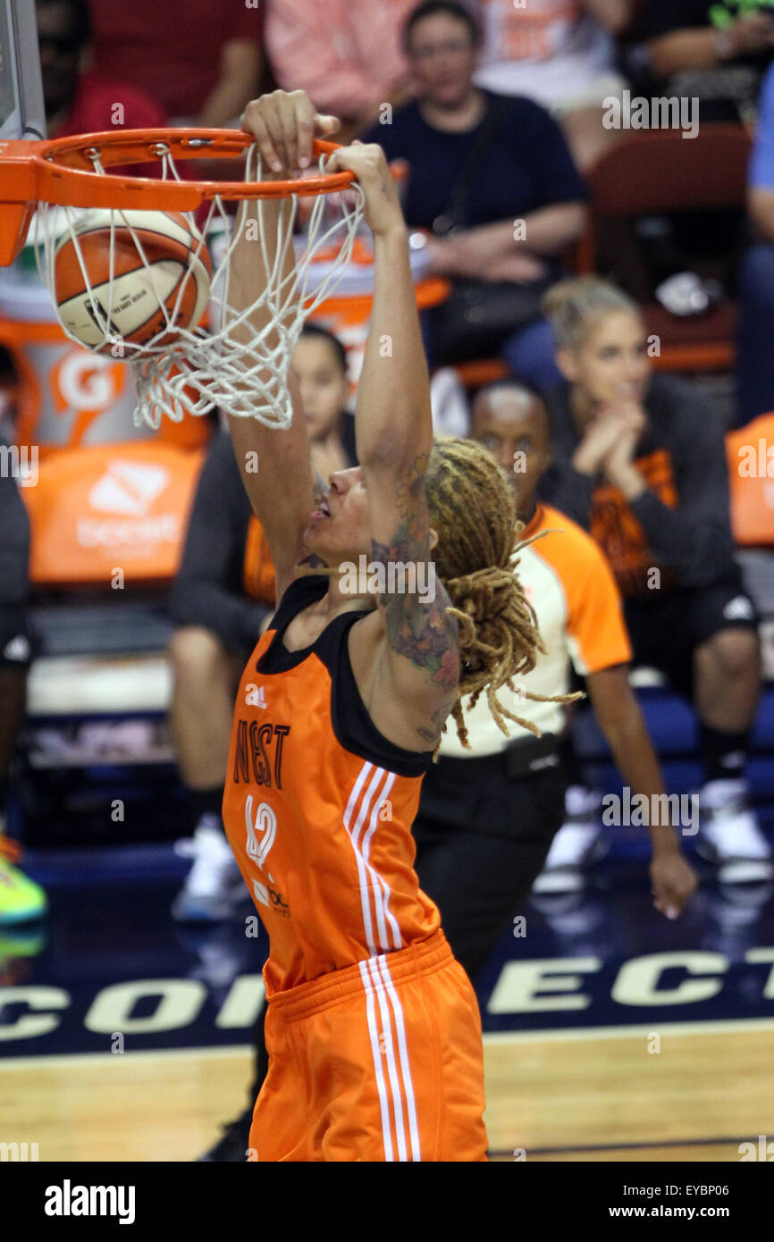 July 25, 2015; Uncasville, CT, USA; Western Conference center Brittney ...