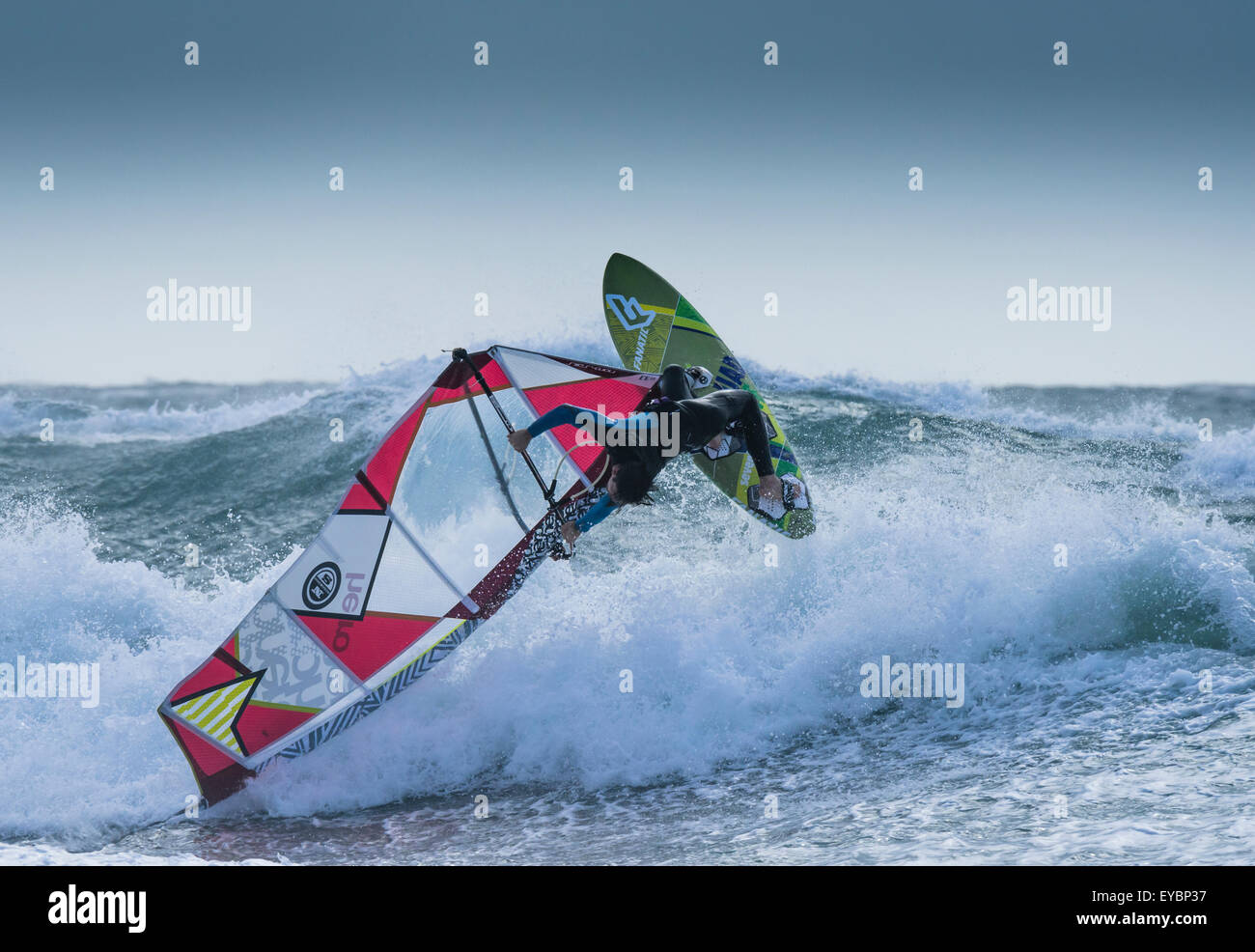 Windsurfing. Tarifa, Cadiz, Costa de la Luz, Andalusia, Spain Stock ...