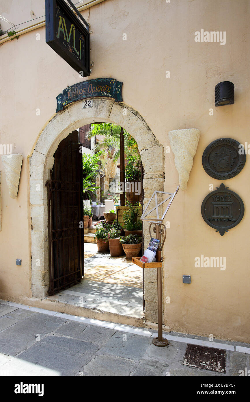The Avli restaurant is situated in the town of Rethymnon, Crete. Here ...