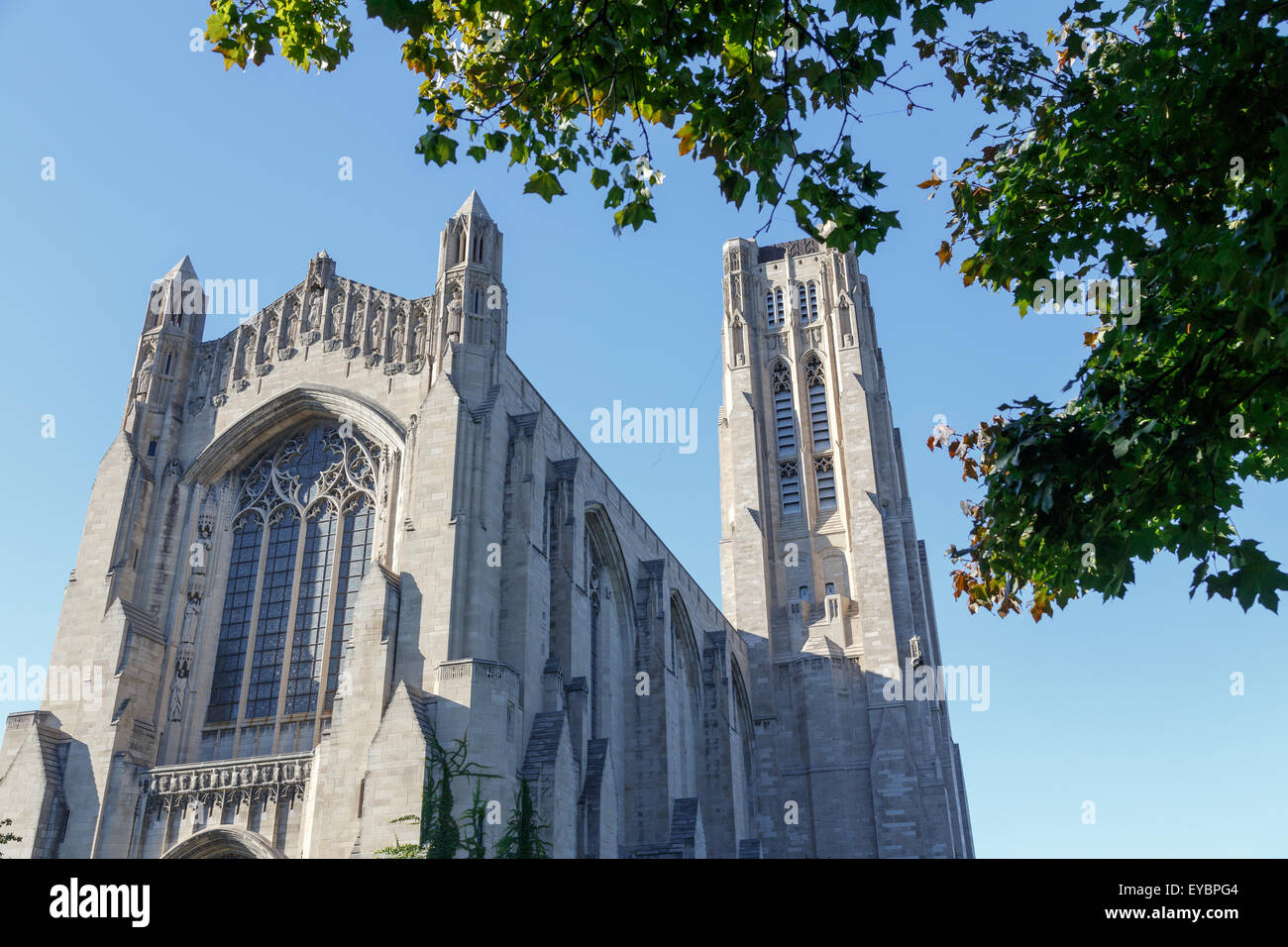 Rockefeller Chapel on the campus of the University of Chicago in the ...