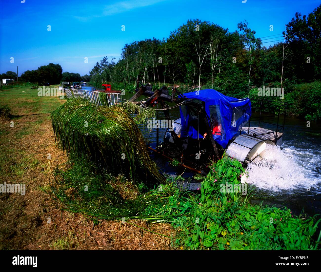 Grand Canal, Rathangan, Co Kildare, Ireland; Dredging And Weed Cutting ...