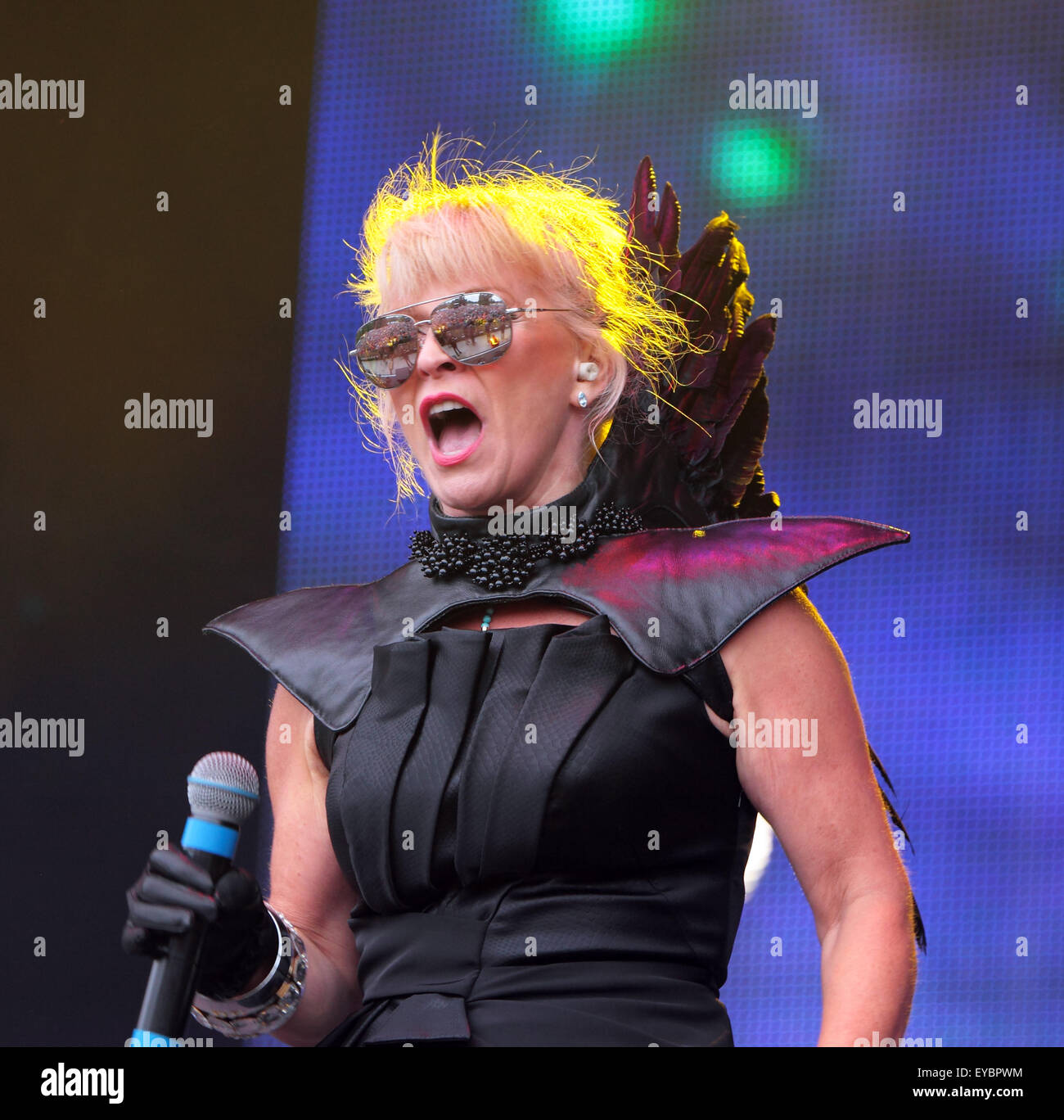 Perth, Scotland, UK. 26th July, 2015. Toyah sings at The Rewind ...