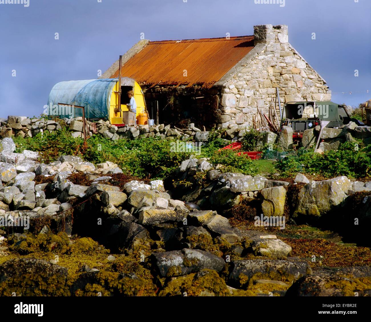 Inishnee, Co Galway, Ireland; Romany Caravan Stock Photo - Alamy