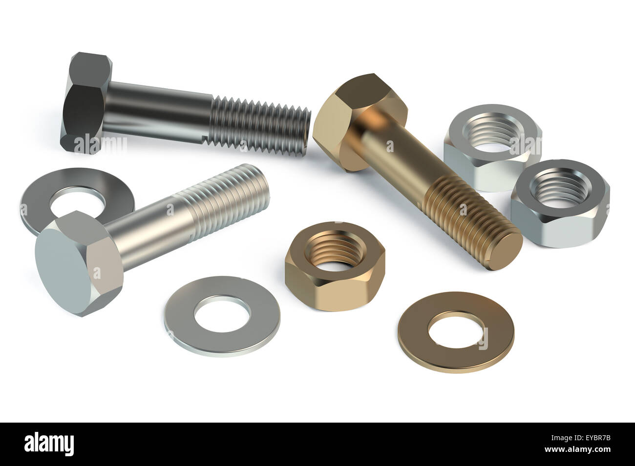 bolts isolated on white background Stock Photo - Alamy