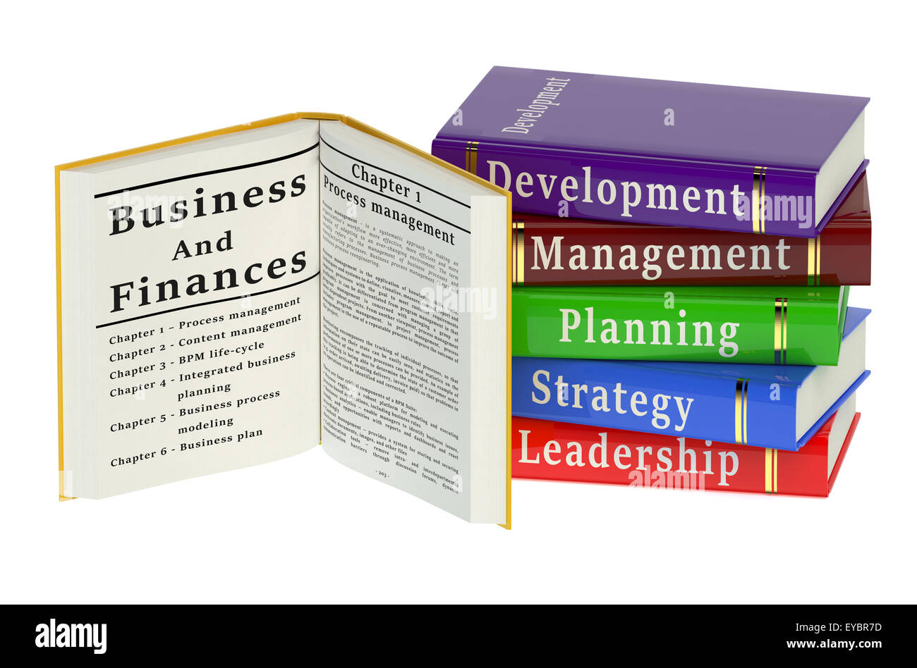 Business Books isolated on white background Stock Photo - Alamy