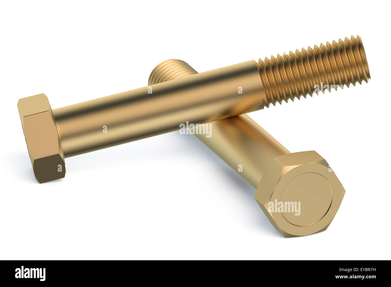 cooper bolts isolated on white background Stock Photo - Alamy