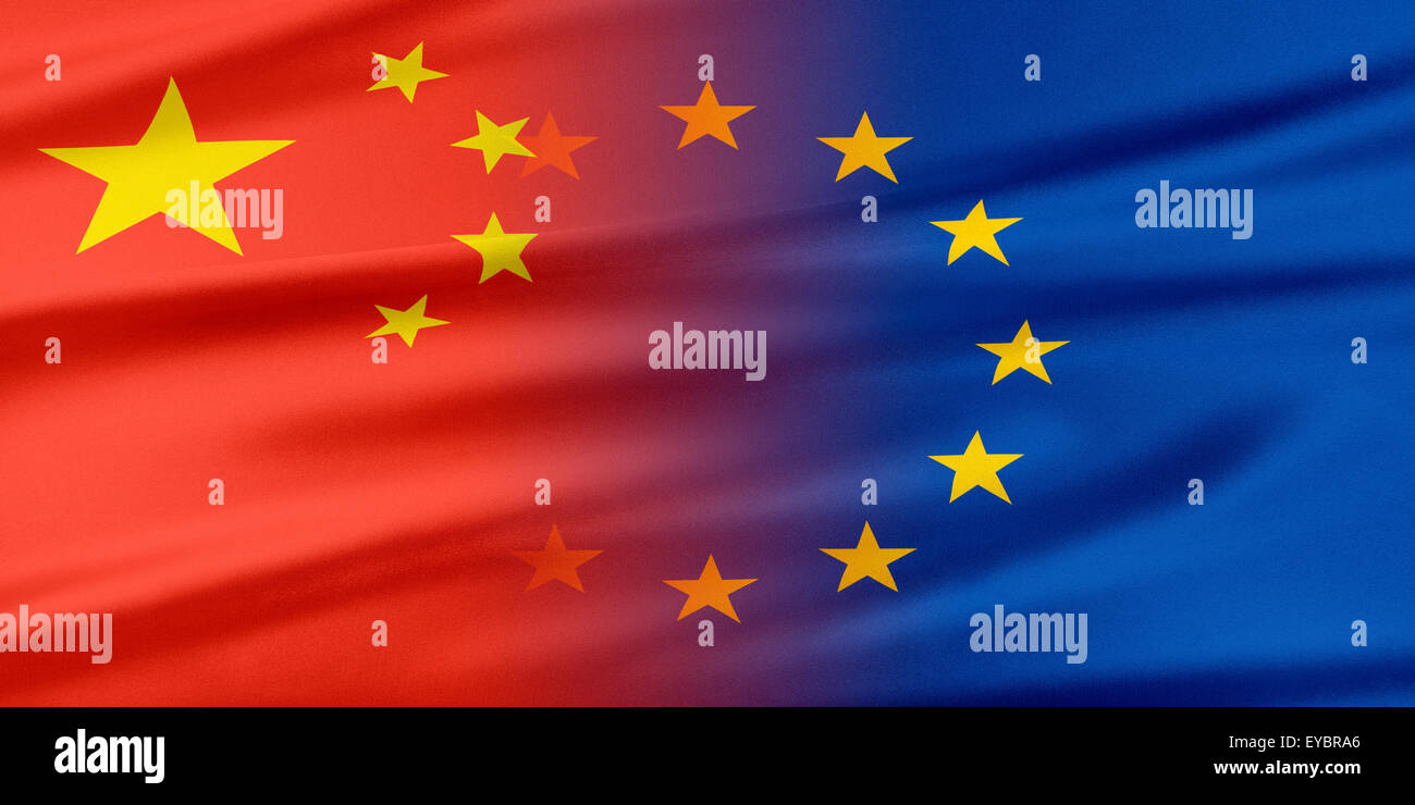Eu china flag hi-res stock photography and images - Alamy