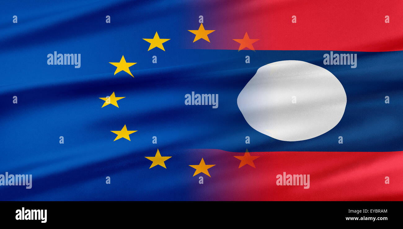 Laos flag european union hi-res stock photography and images - Alamy