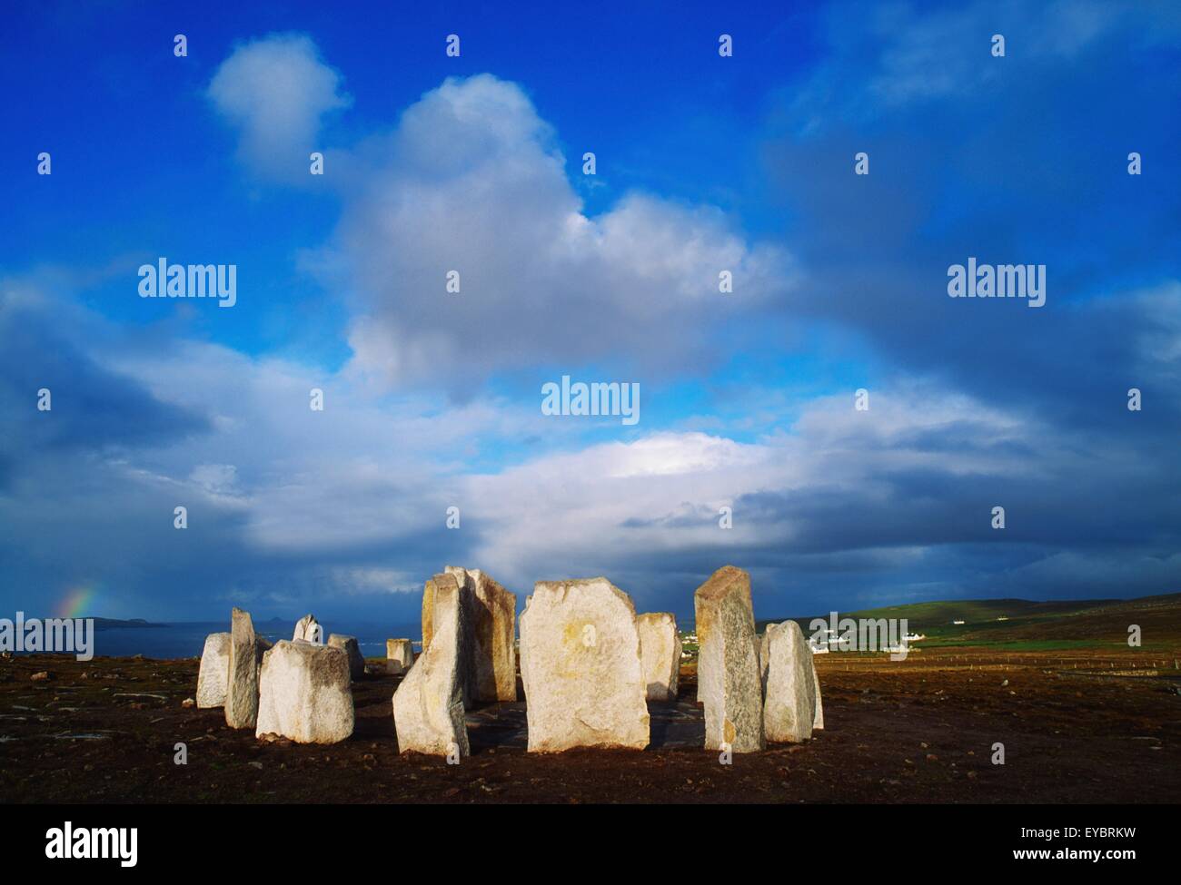 Blacksod Point, Co Mayo, Ireland; Stone Circle Stock Photo - Alamy