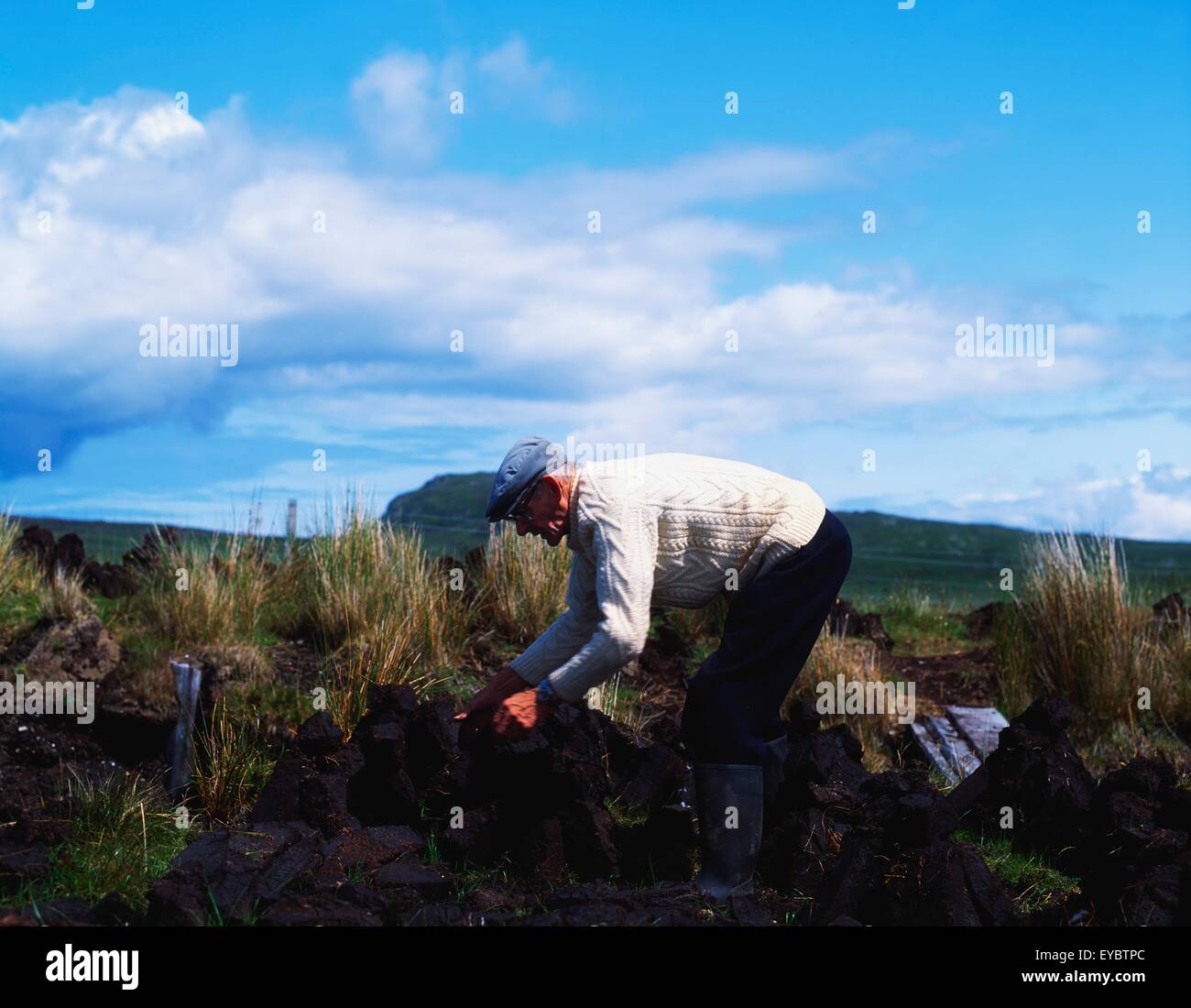 Glencolumbkille, Co Donegal, Ireland; Turf Cutting Stock Photo - Alamy