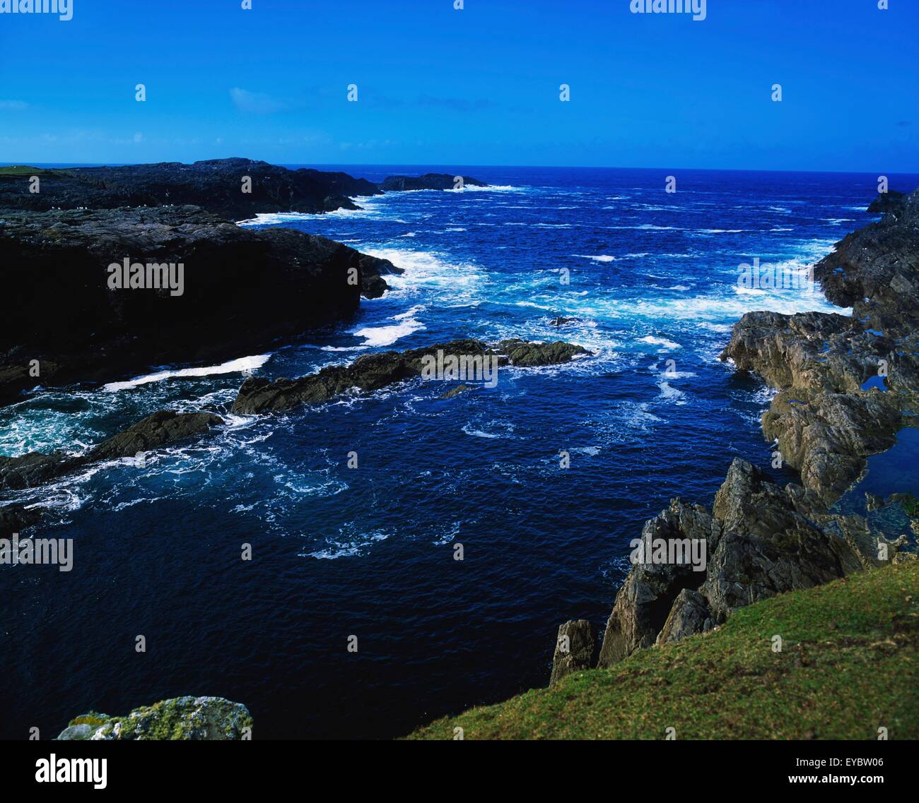 Erris Head, Co Mayo, Ireland; Peninsula To The Atlantic Ocean Stock ...