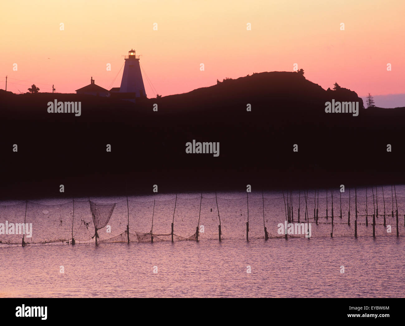 Swallowtail lighthouse at sunrise, North Head, Grand Manan Island, Bay ...