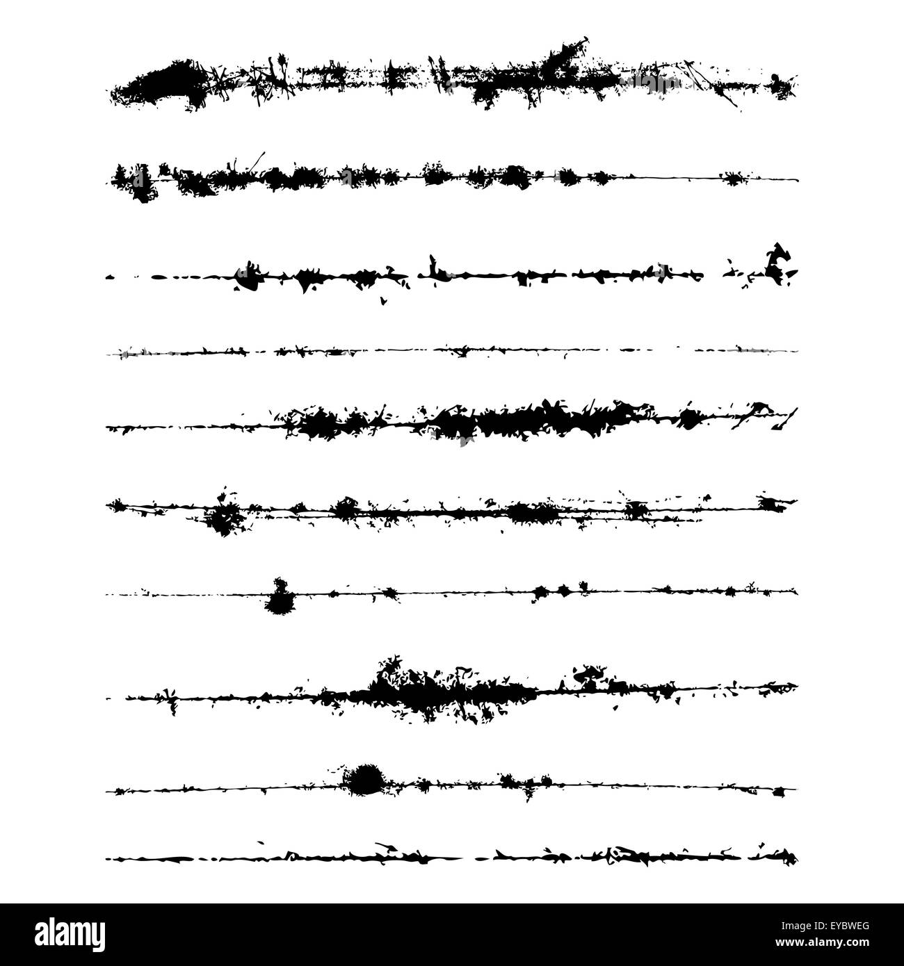 Old paint brushes Stock Vector Images - Alamy