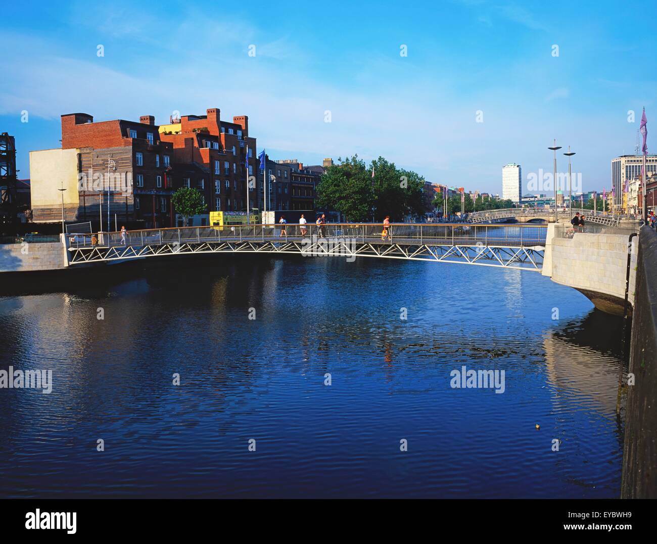 Millennium Bridge, Dublin, Co Dublin, Ireland; 20Th Century Bridge ...