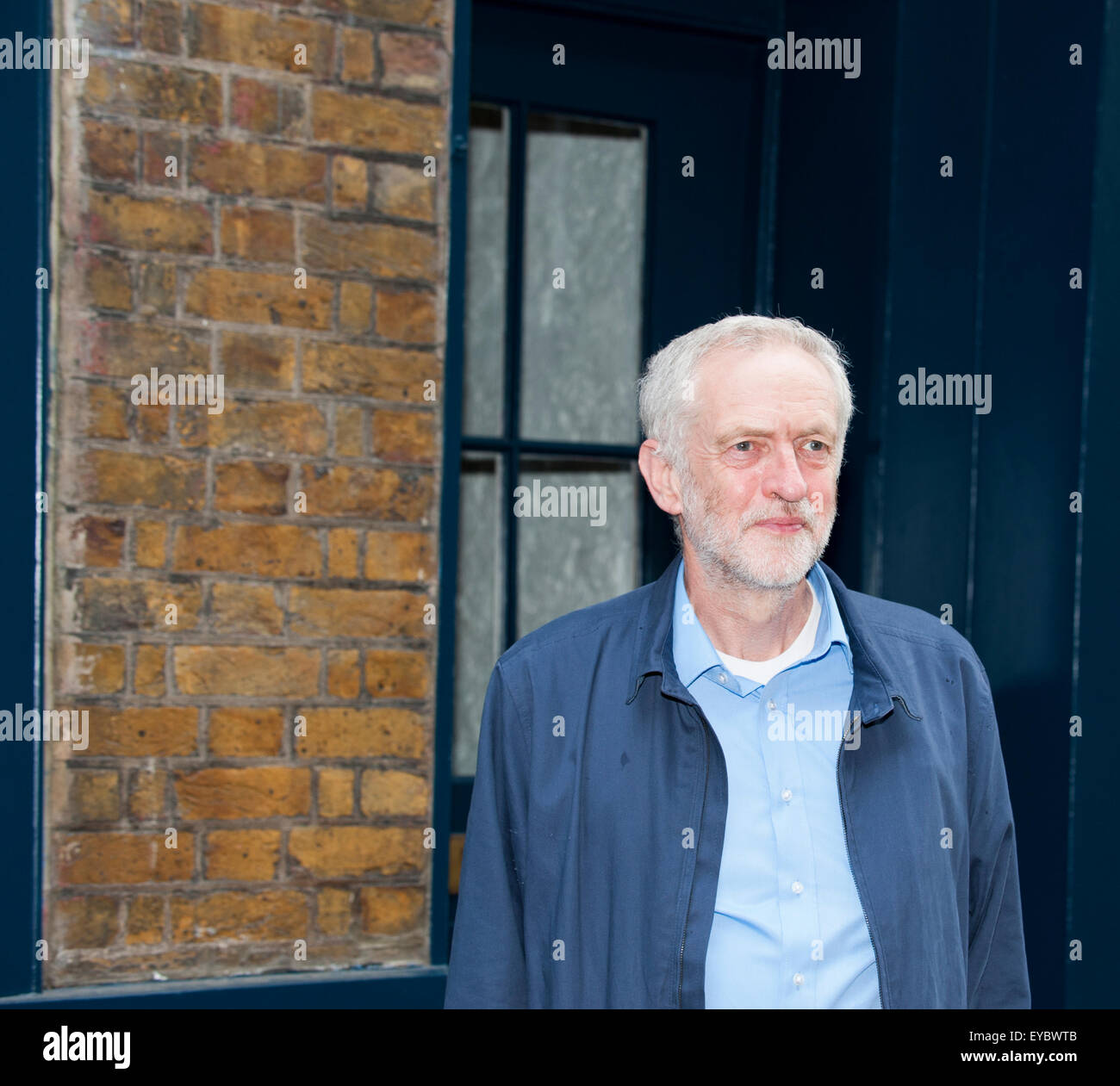 Jeremy Corbyn MP Labour Leadership candidate about to go into the Seven ...