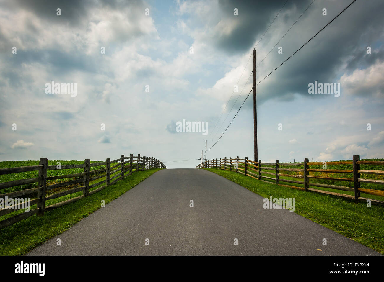 Power lines along rural road hi-res stock photography and images - Alamy