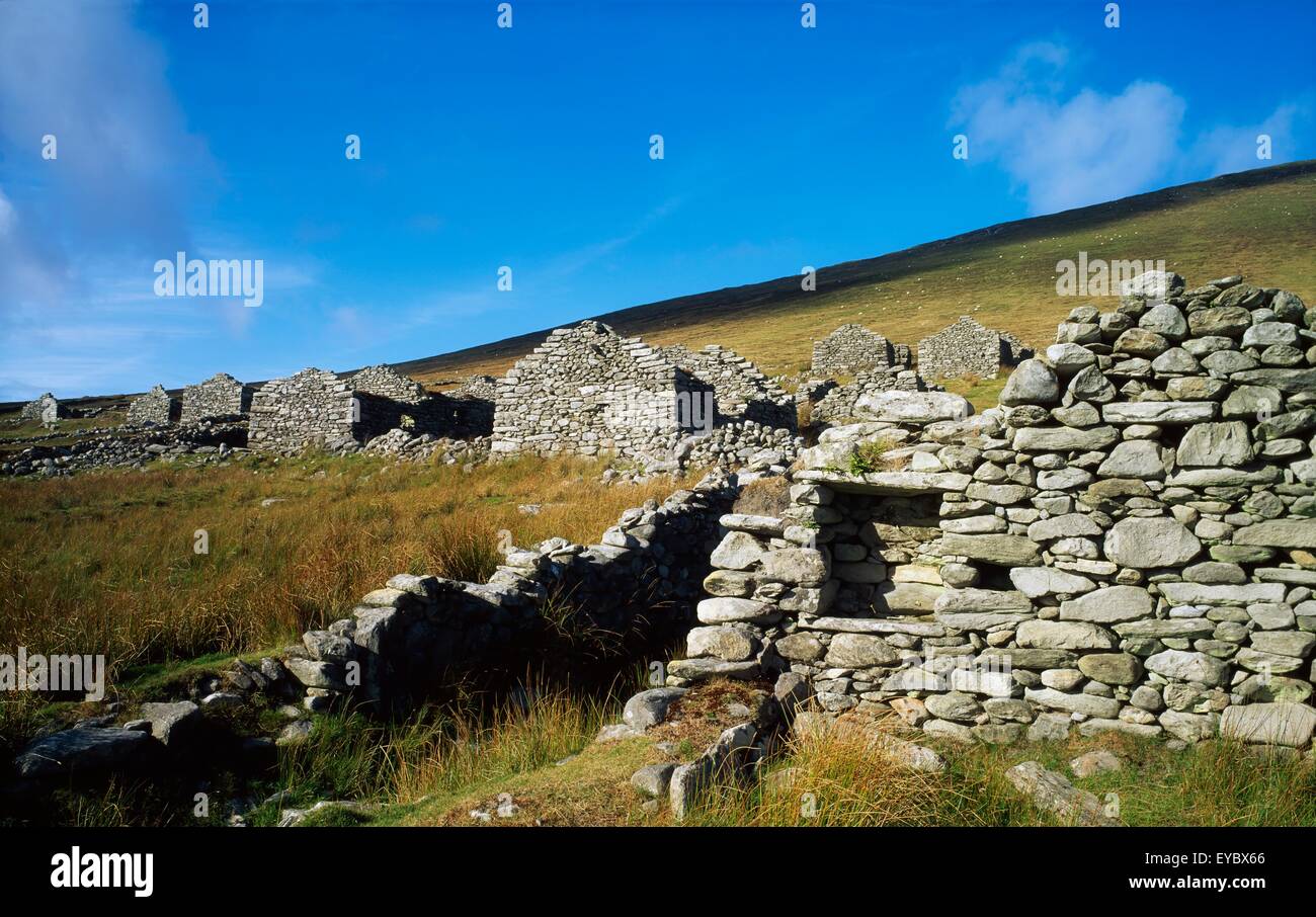 The Deserted Village, Achill Island Co Mayo, Ireland Stock Photo - Alamy