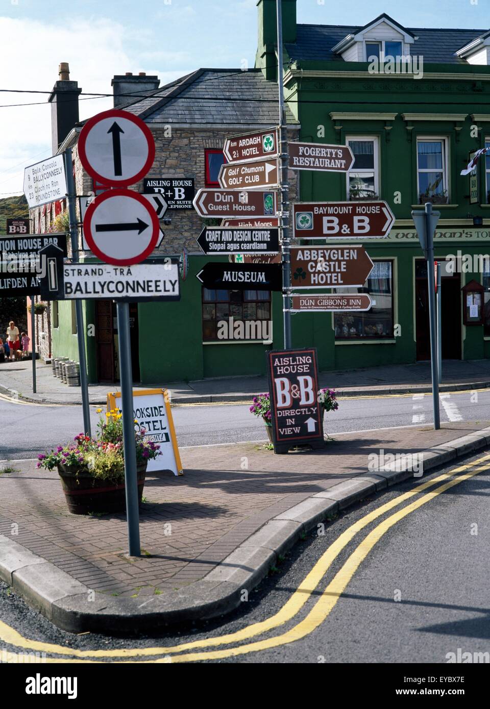 Road Signs At Clifden, Connemara, Co Galway, Ireland Stock Photo - Alamy