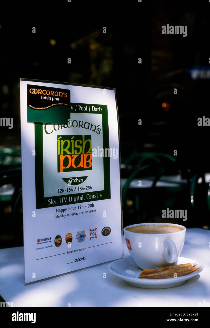 Corcoran's Irish Pub, Paris, France, Irish Diaspora Stock Photo - Alamy