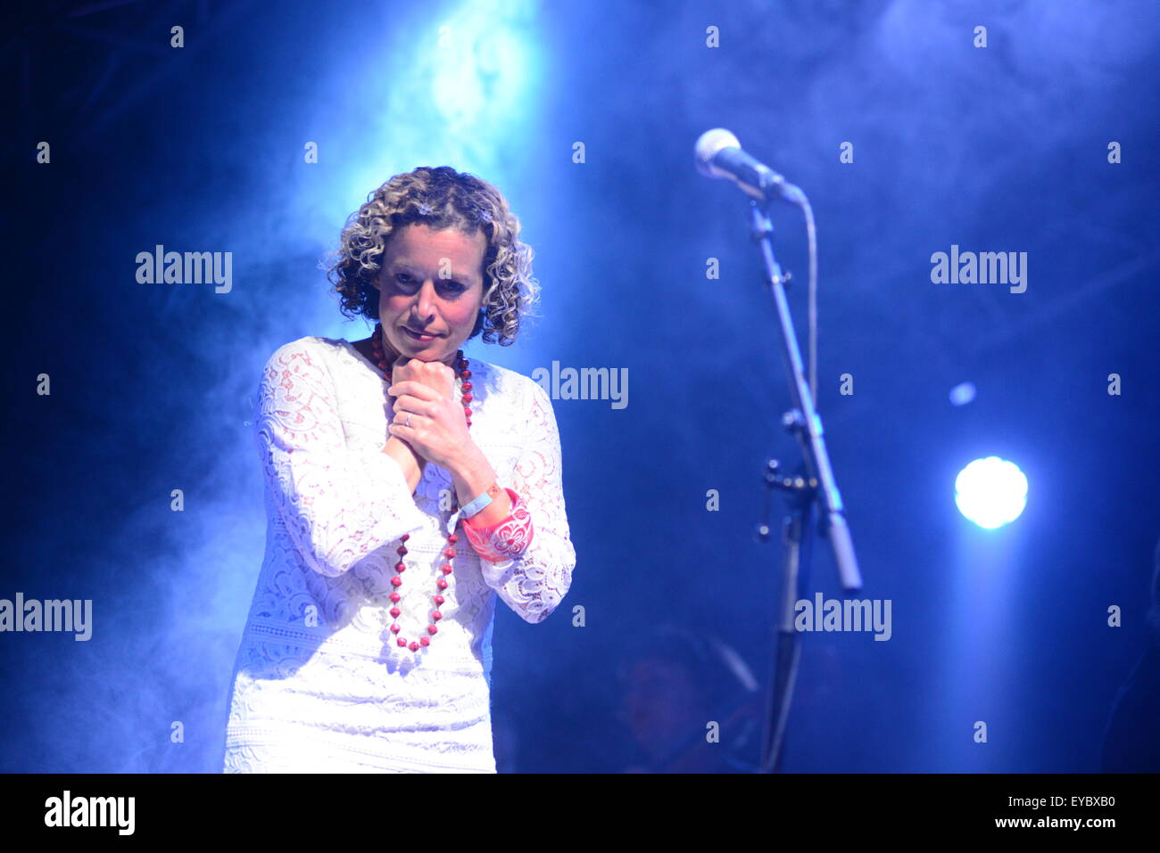 Barnsley, UK. 25th July 2015. Folk singer Kate Rusby performing at ...