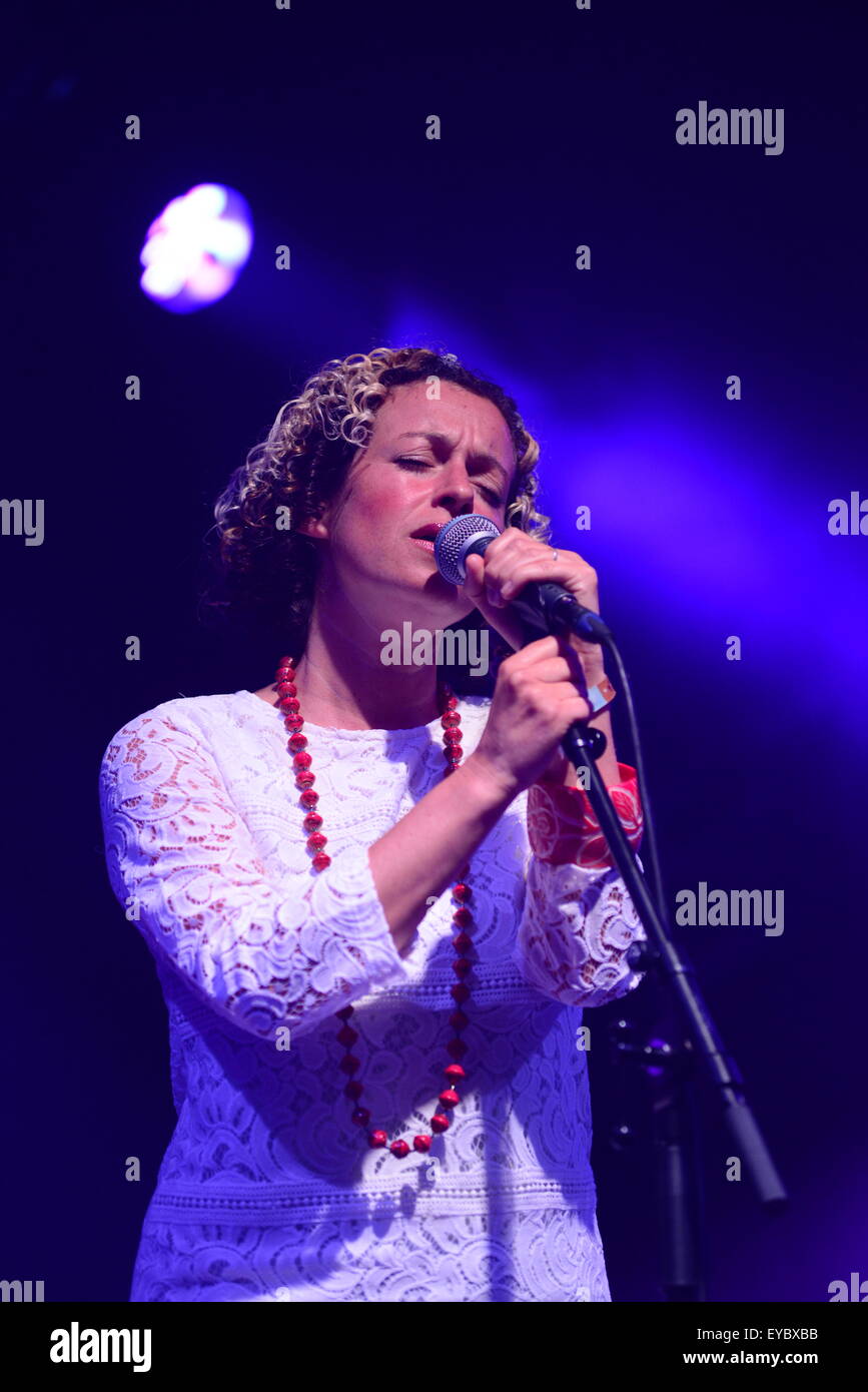 Barnsley, UK. 25th July 2015. Folk singer Kate Rusby performing at ...