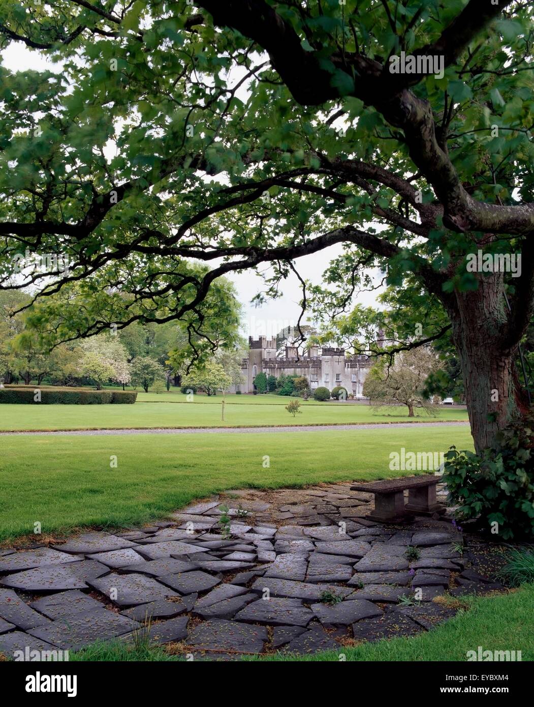 The Sundial Terrace, Glin Castle, Co Limerick, Ireland Stock Photo - Alamy