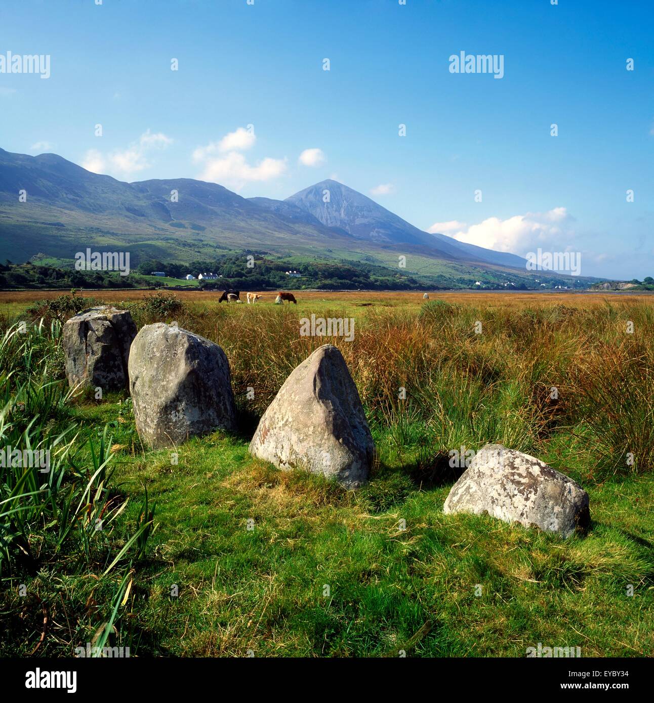 Co Mayo, Croagh Patrick, Stonecircle Stock Photo - Alamy