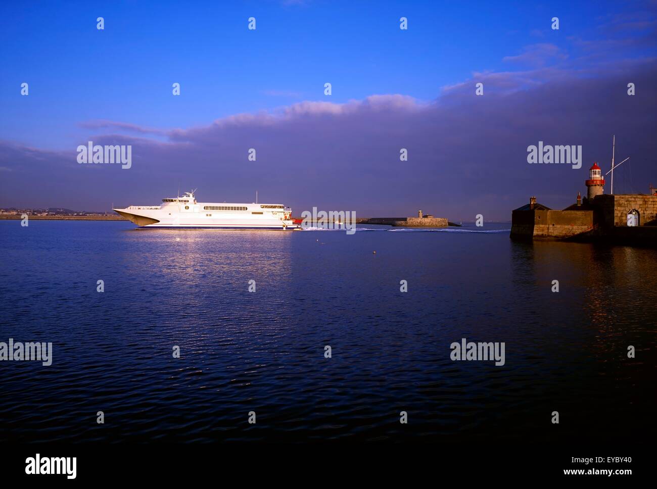 Catamaran Ferry, Dun Laoghaire, Co Dublin, Ireland Stock Photo - Alamy