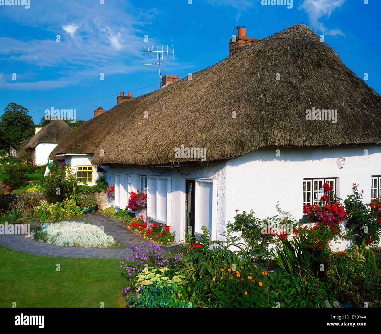 Thatched Cottages, Adare, Co Limerick, Ireland Stock Photo - Alamy