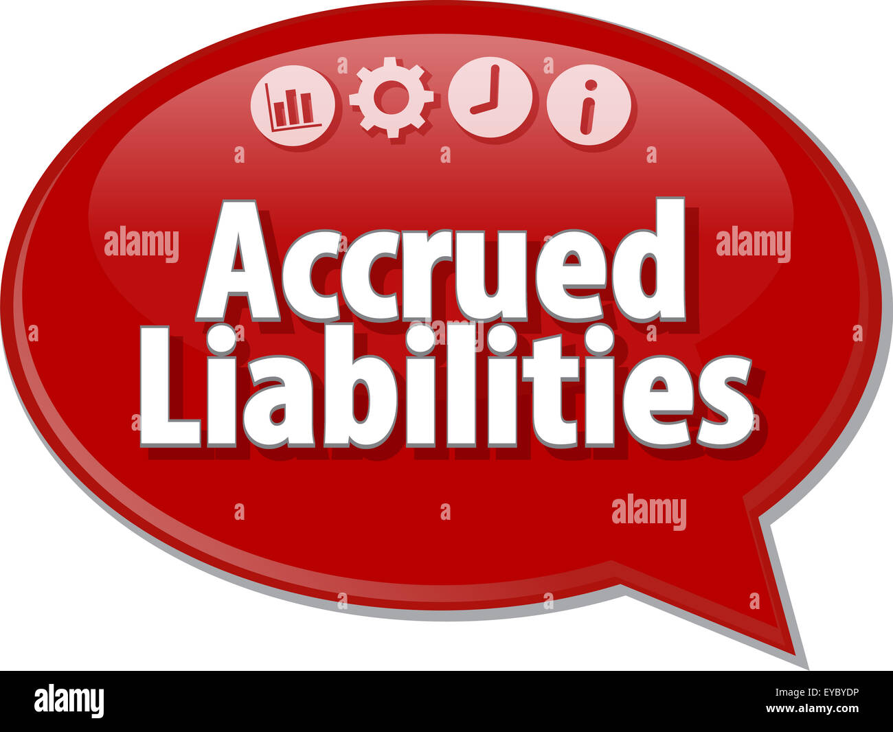 Speech bubble dialog illustration of business term saying Accrued ...