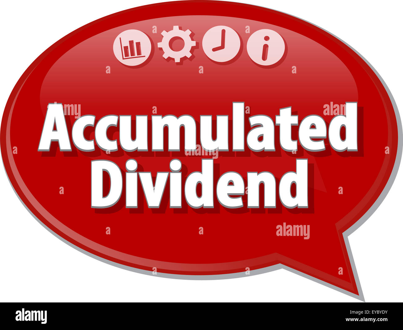 Speech bubble dialog illustration of business term saying Accumulated ...