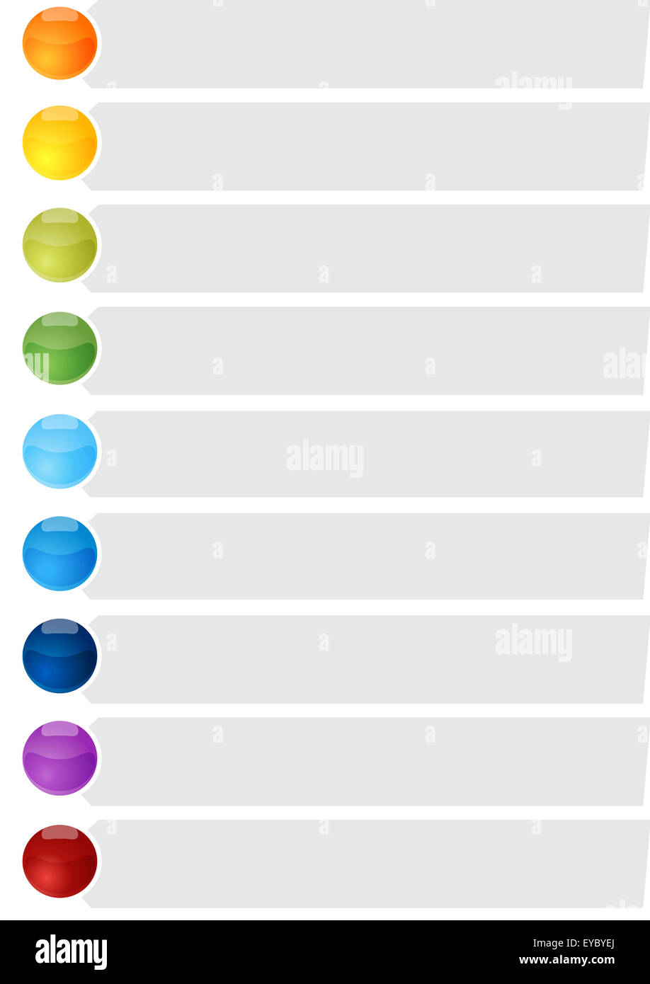 blank business strategy concept infographic diagram bullet point list ...