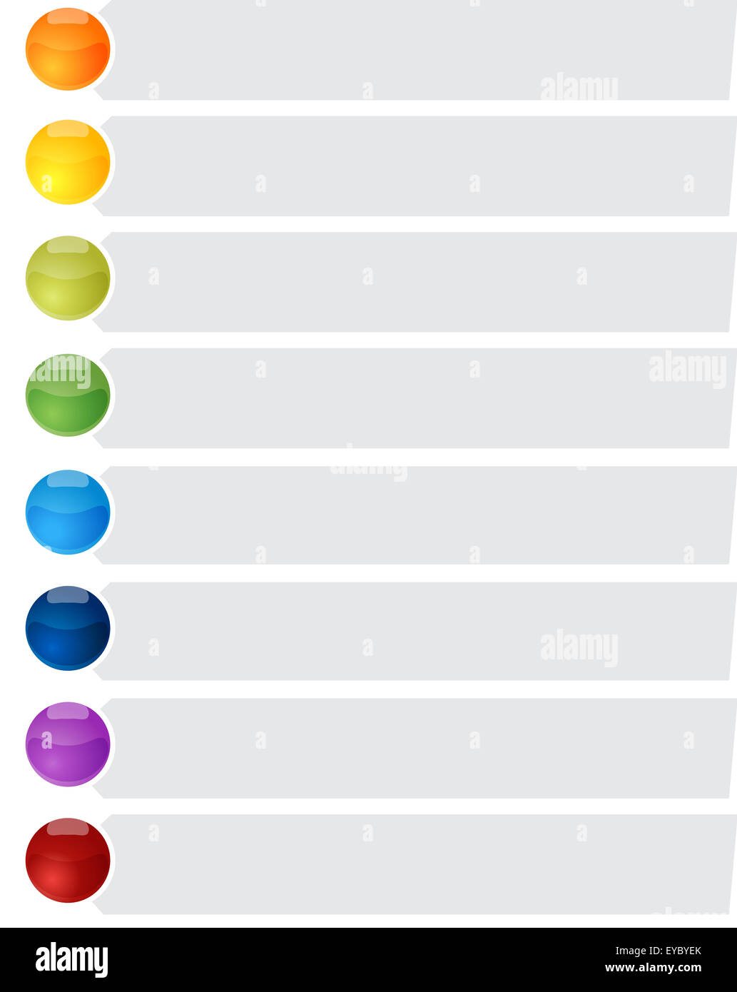 blank business strategy concept infographic diagram bullet point list ...