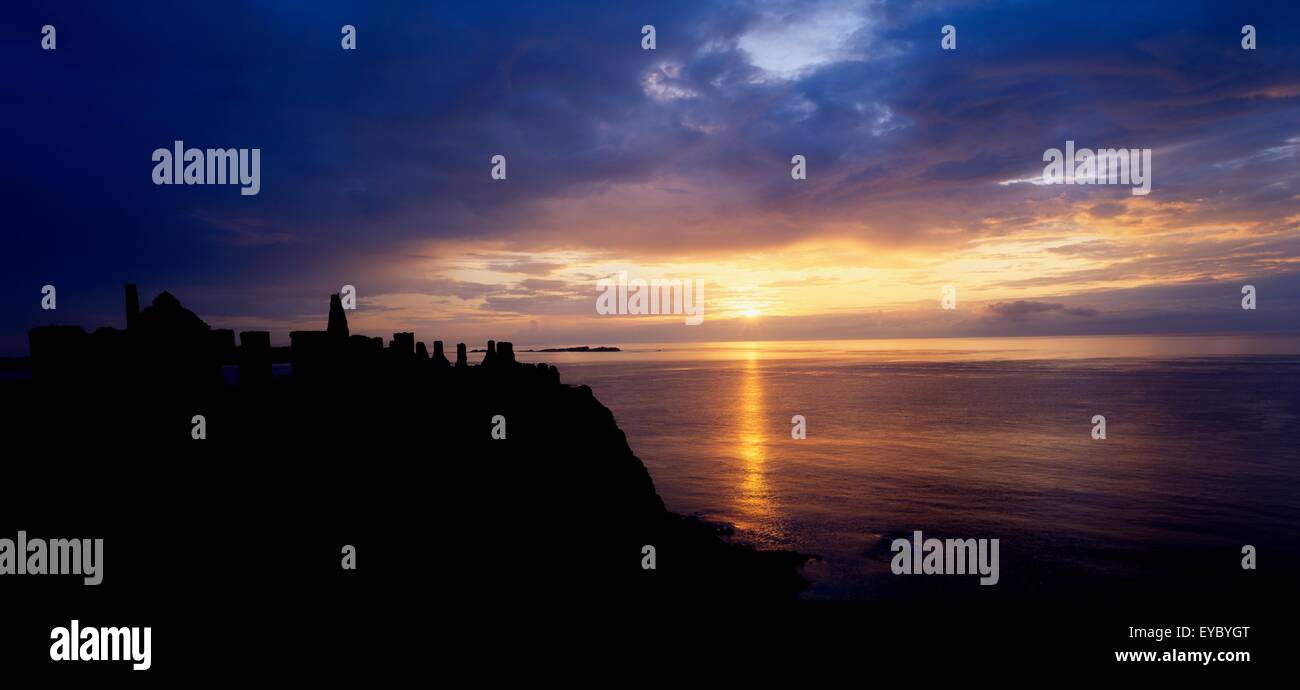 Dunluce Castle At Sunset, Co Antrim, Ireland Stock Photo - Alamy