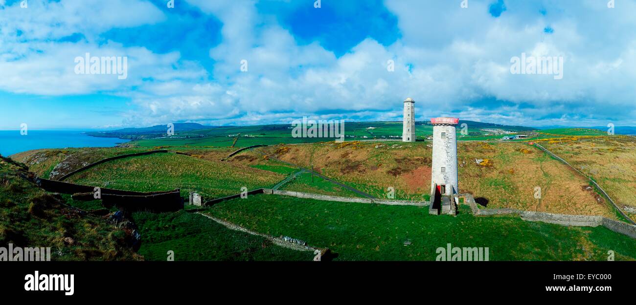 Disused Lighthouses, Wicklow Head, Co Wicklow, Ireland Stock Photo - Alamy