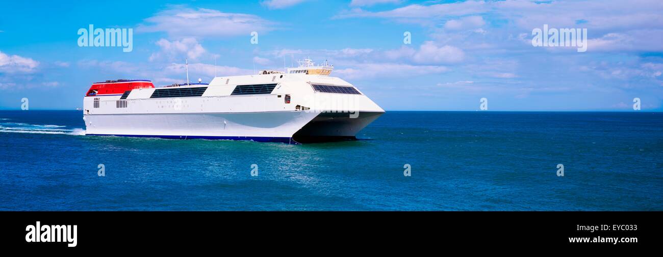 High Speed Catamaran, Dun Laoghaire, Ireland Stock Photo - Alamy
