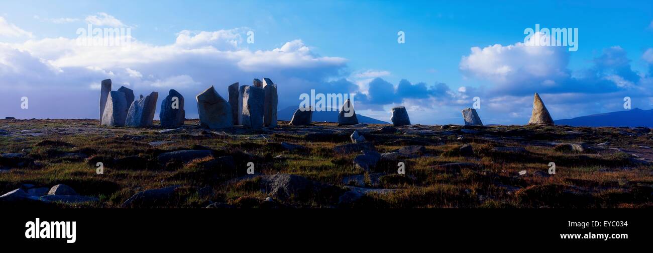 Standing Stones, Blacksod Point, Co Mayo, Ireland Stock Photo - Alamy