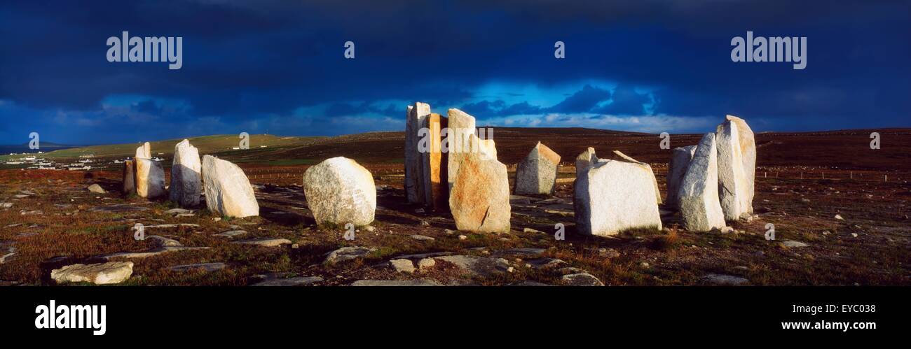 Standing Stones, Blacksod Point, Co Mayo, Ireland Stock Photo - Alamy